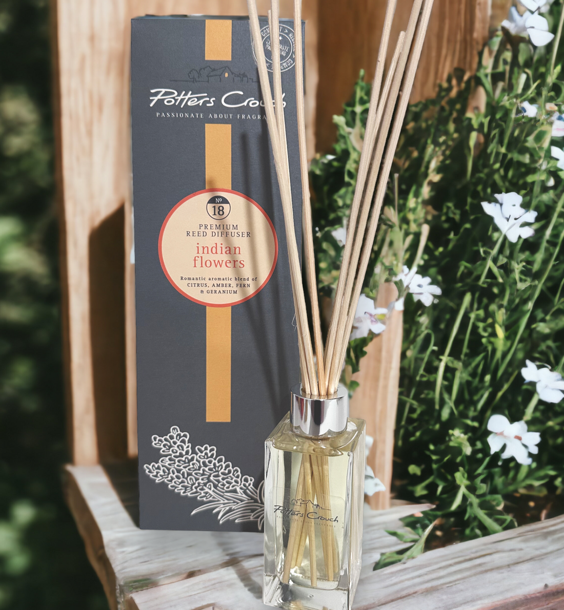 Indian Flowers Reed Diffuser – Potters Crouch Candles
